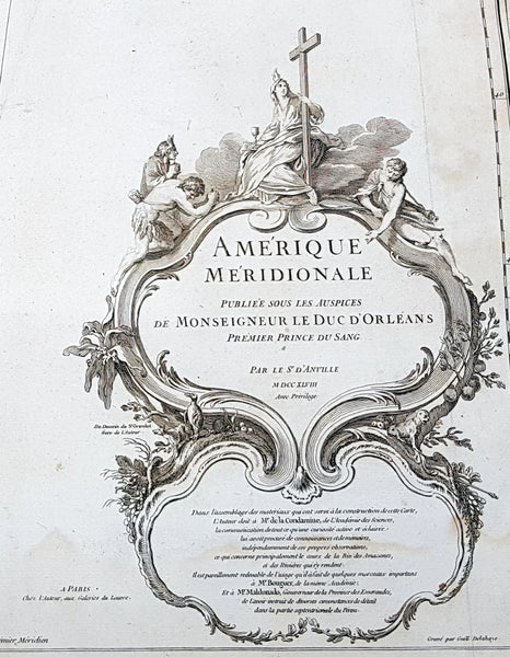 1768 D Anville Large Antique Map of South America – Classical Images 1768 D Anville Large Antique Map of South America – Classical Images